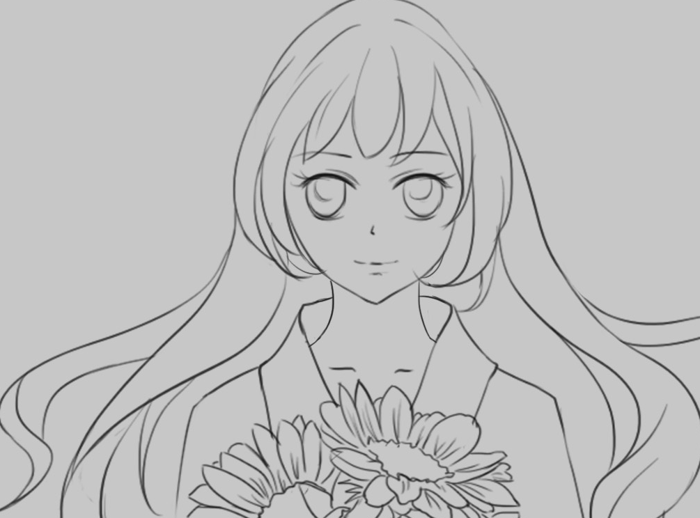 怀抱向日葵的少女_VVVVY-站酷ZCOOL