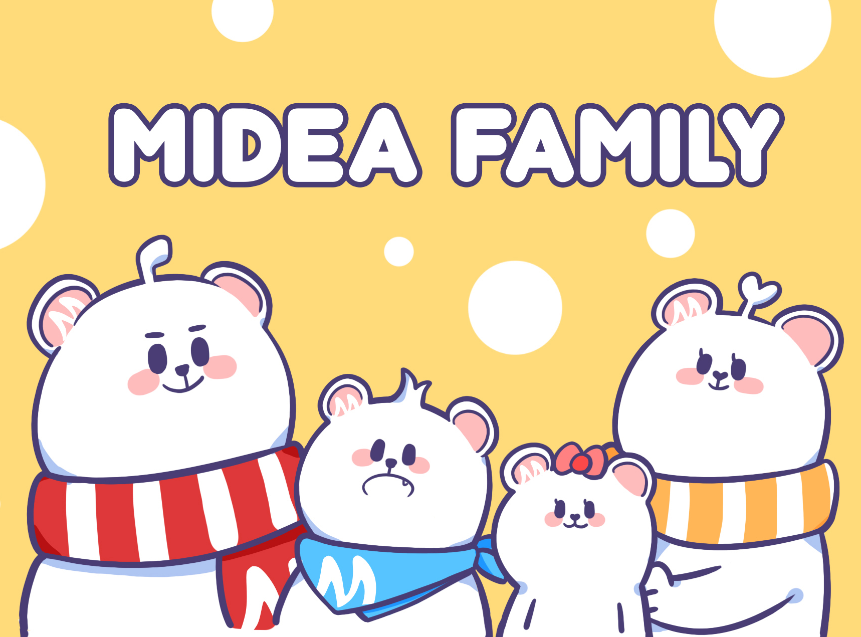 Midea Family Q版形象设计_艾克斯杰-站酷ZCOOL