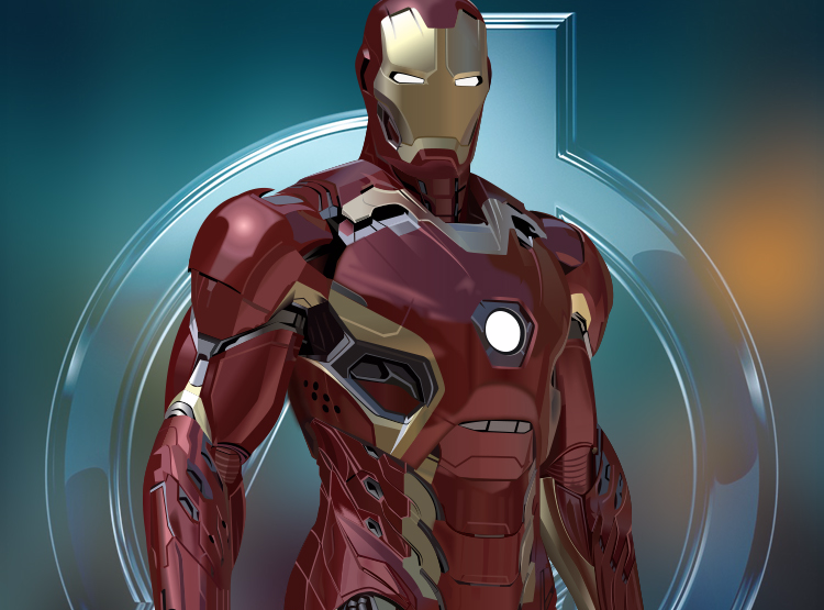 ironman矢量绘制_从此无心爱良夜-站酷ZCOOL