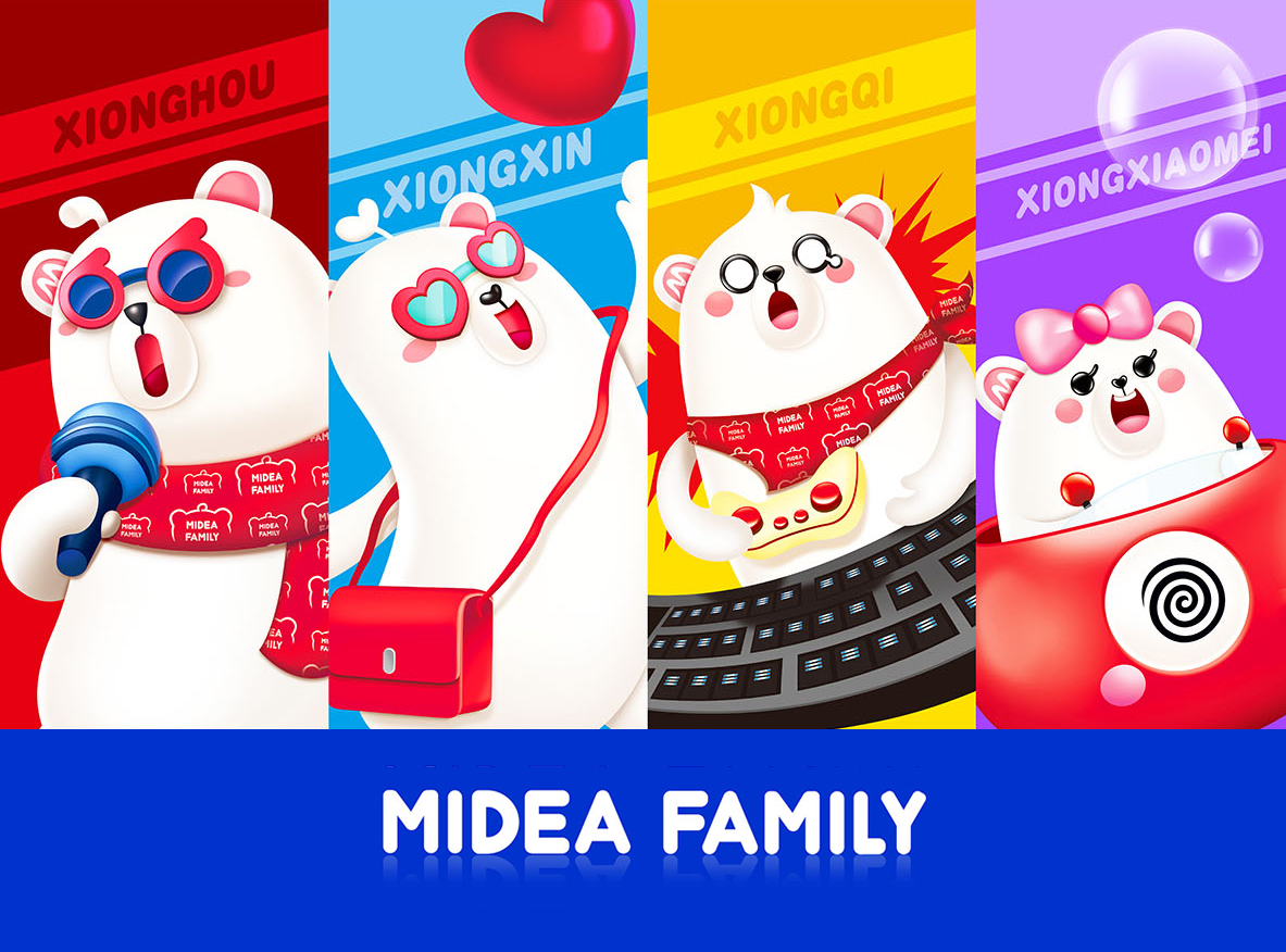 Midea Family熊小美 家 四季_茄fighting-站酷ZCOOL