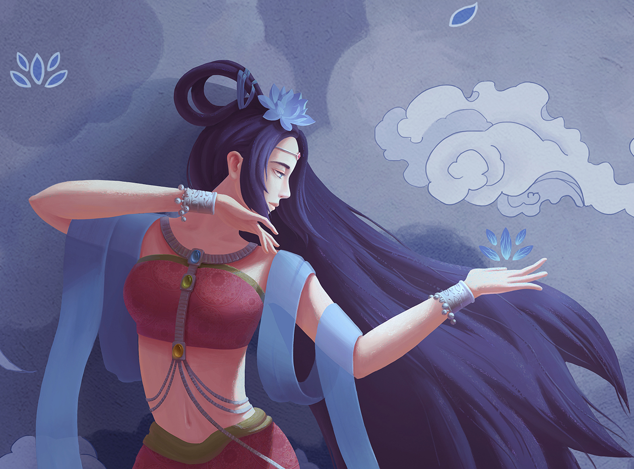 敦煌-貂蝉_H_Monet-站酷ZCOOL