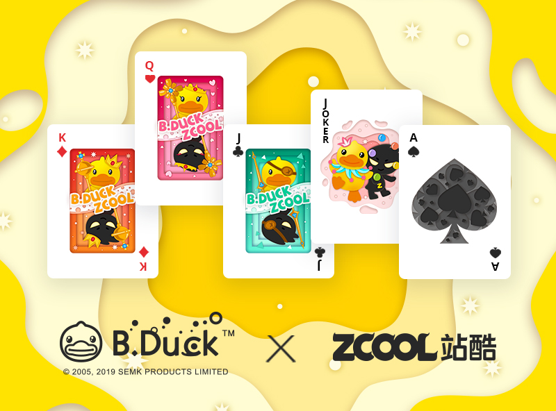 B.Duck小黄鸭 x ZCOOL站酷联名扑克 _ZAzusAZ-站酷ZCOOL