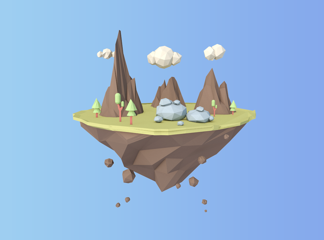 C4D教程－low poly__阿粥-站酷ZCOOL