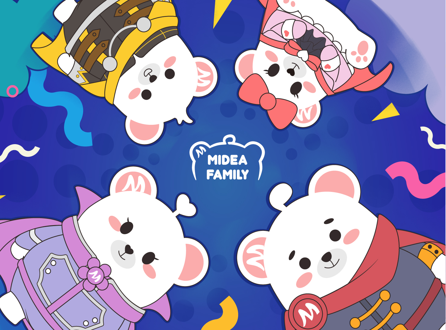 Midea Family Q版升级——形象设计 _一颗梨里-站酷ZCOOL