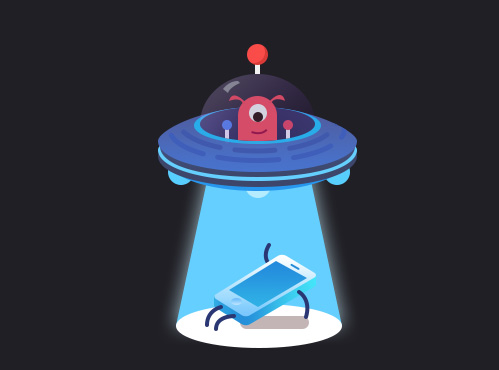 UFO来啦，动图_啊雅爱画画-站酷ZCOOL