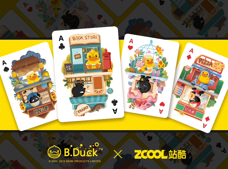 B.Duck小黄鸭 x ZCOOL站酷联名扑克_THEWAN_小丸-站酷ZCOOL