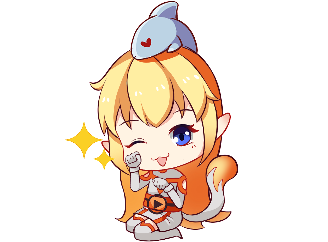 斗鱼 鲨鱼娘Q版表情包_Misa酱-站酷ZCOOL