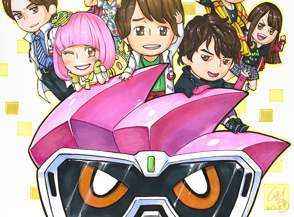 手绘-《假面骑士ex-aid》Q版-完结纪念_冰仔-站酷ZCOOL