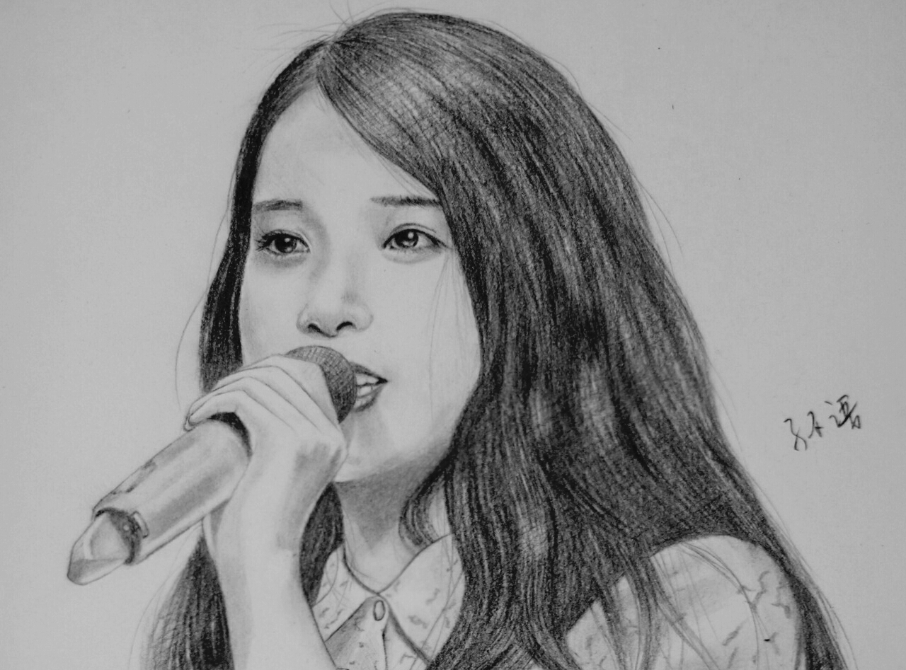 李智恩IU素描_子卟语-站酷ZCOOL