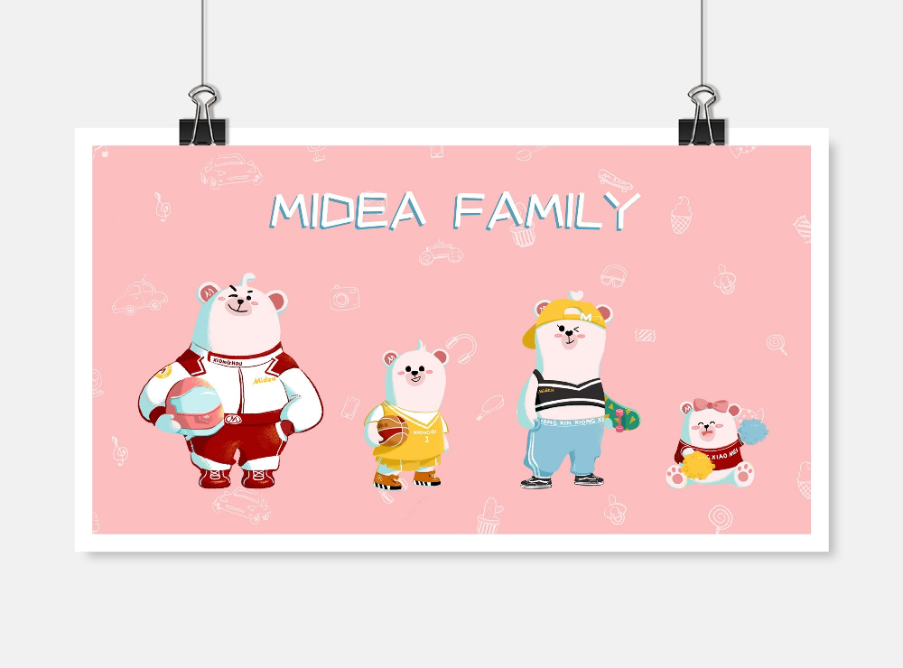 Midea Family图案创意设计 _Z加MEI-站酷ZCOOL