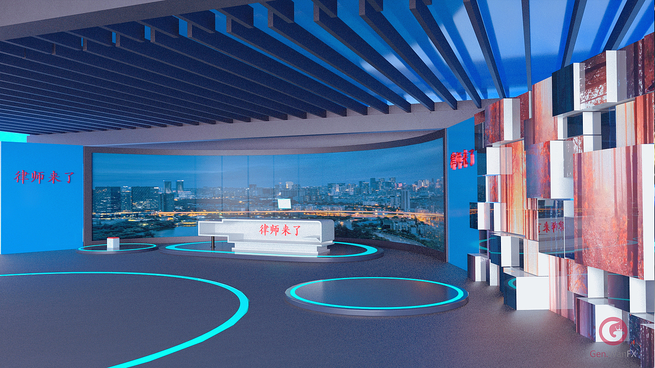 CCTV12虚拟演播室_花梦夜CG-站酷ZCOOL