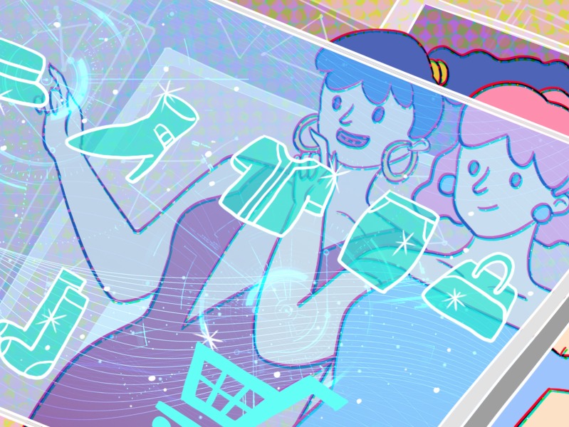 线上购物7.24_插画师Meg-站酷ZCOOL