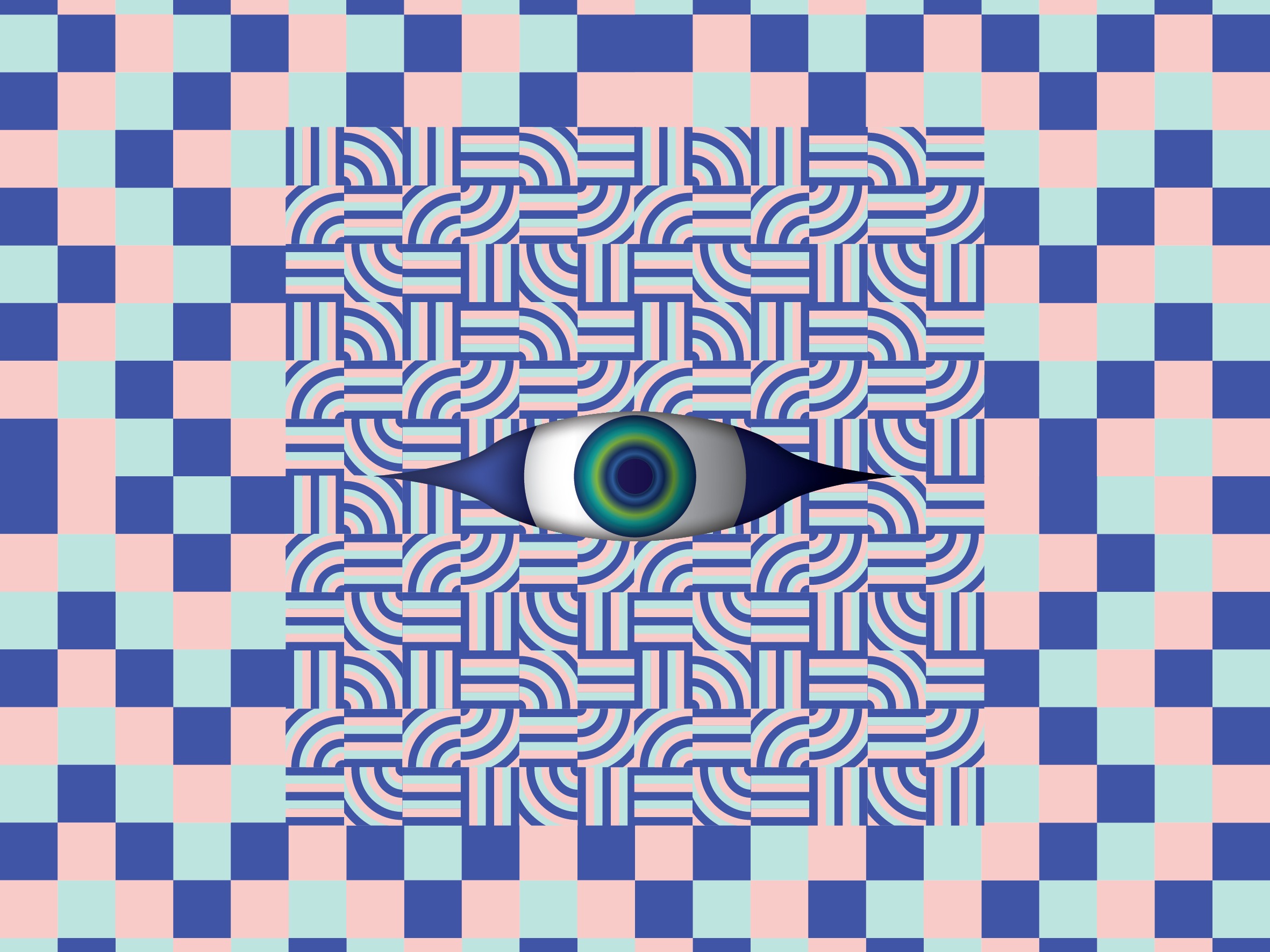 Eyeballs on Checker Boxes_ziweitan-站酷ZCOOL