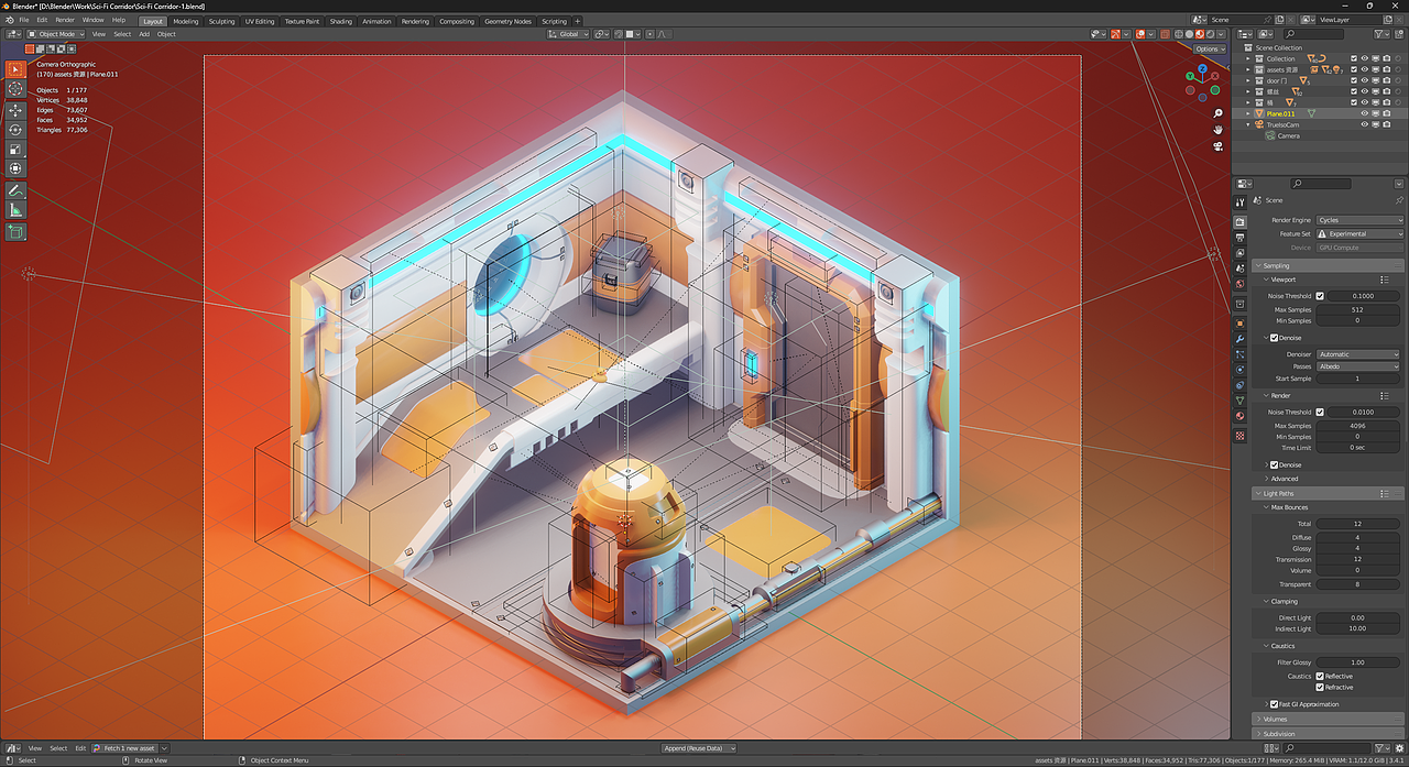 Blender 2.5D 科技场景_祝巍-站酷ZCOOL
