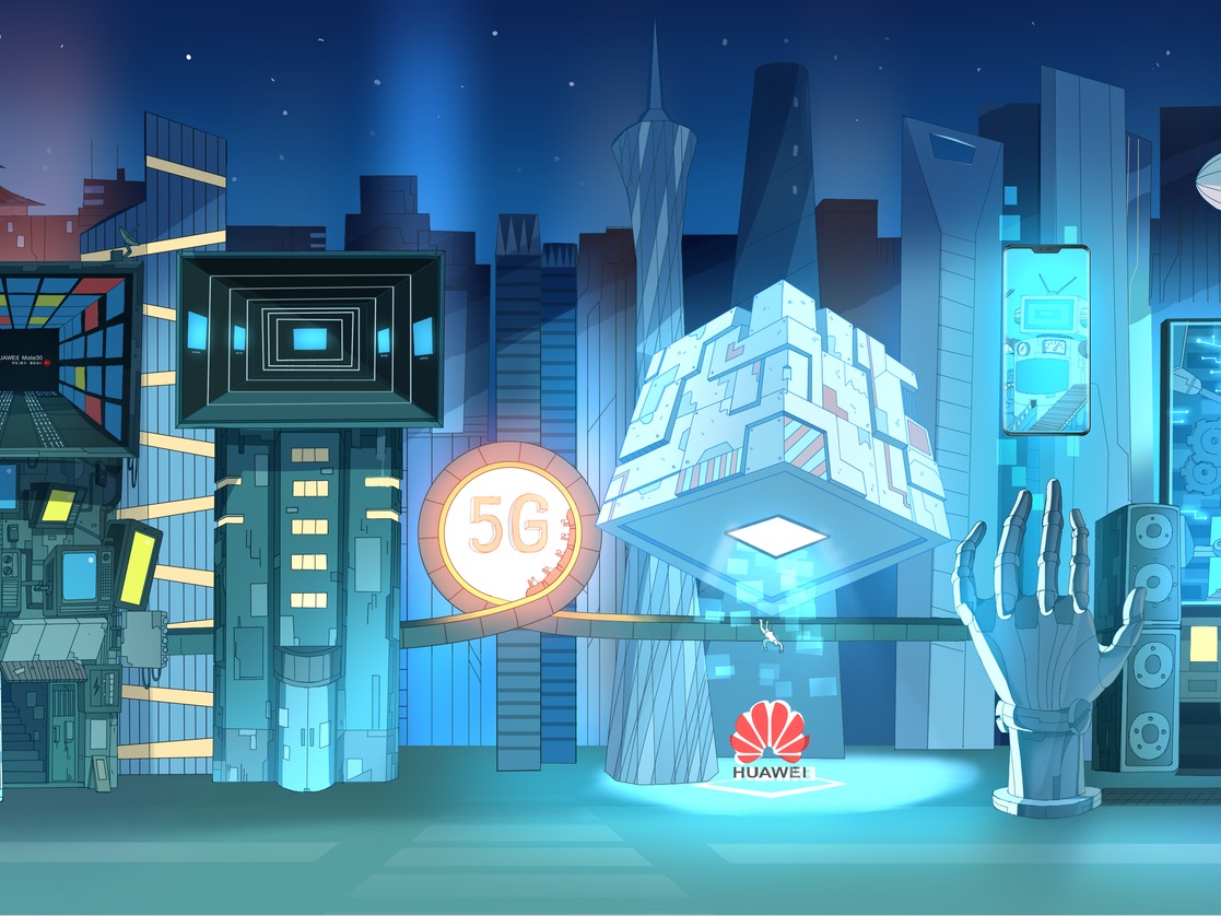 华为5G 赛博朋克全景H5_wshiyemao-站酷ZCOOL