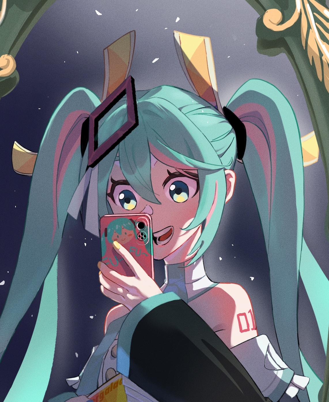 抓到一只自拍的miku_橙子焦糖in-站酷ZCOOL