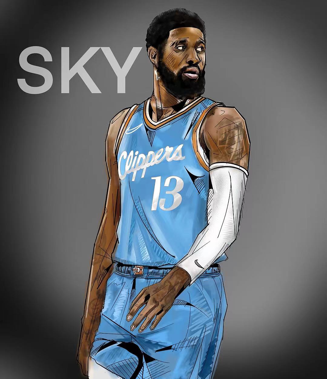 nba 球星绘画_skyhyh-站酷ZCOOL