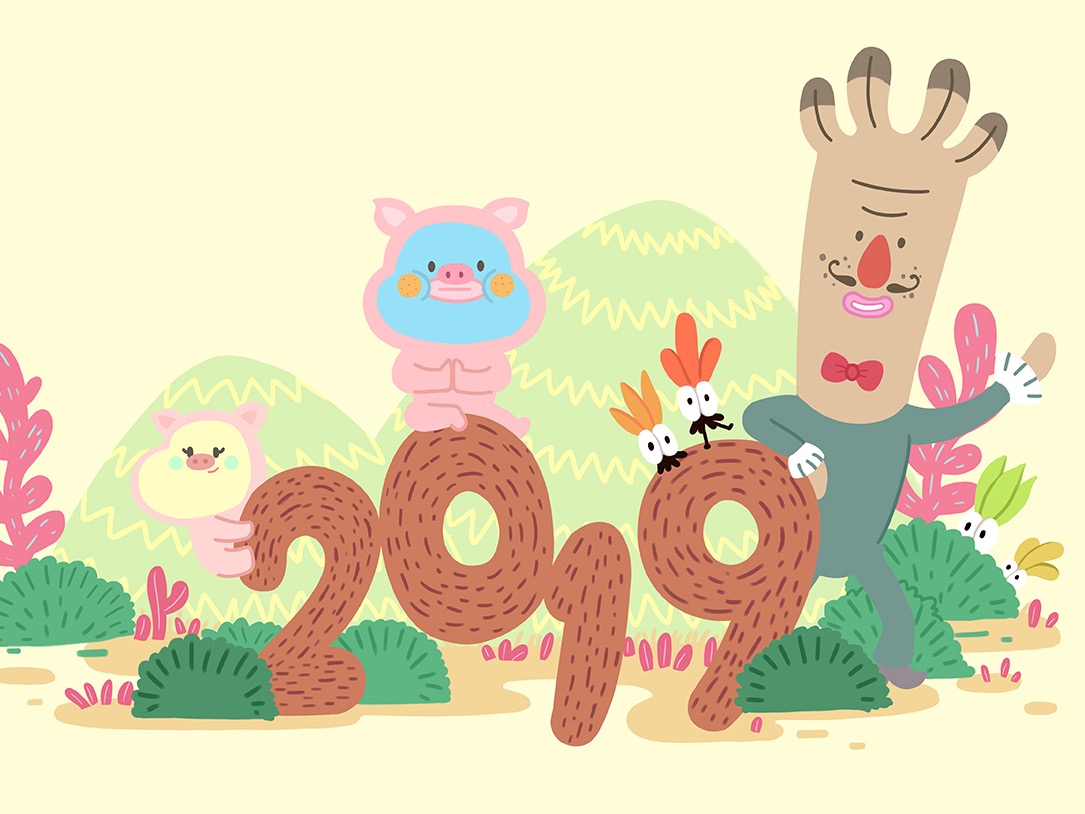 Doodle Land 2019日历_仨力-站酷ZCOOL