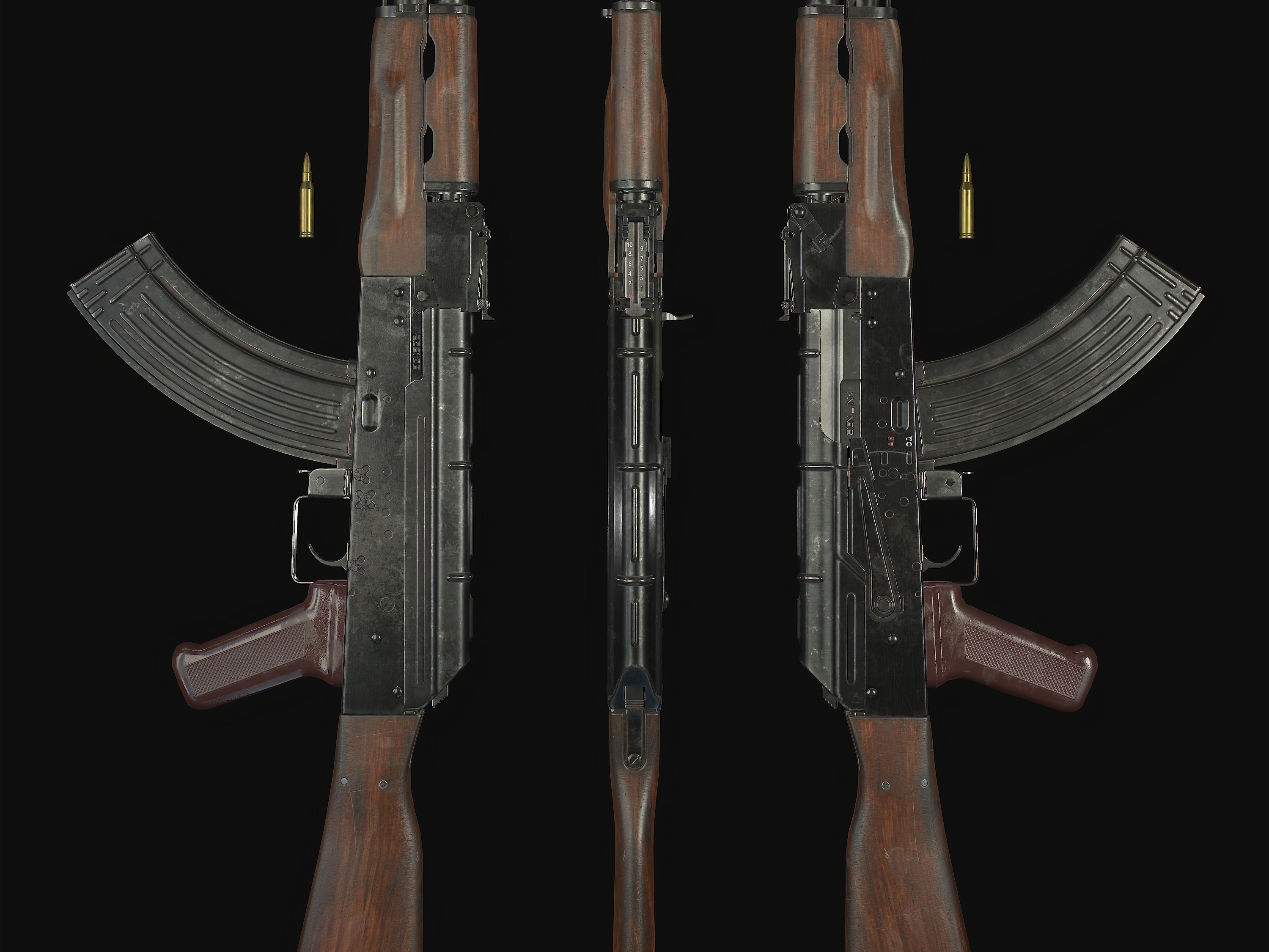 PBR游戏资产 | AK_47_sien_ink-站酷ZCOOL