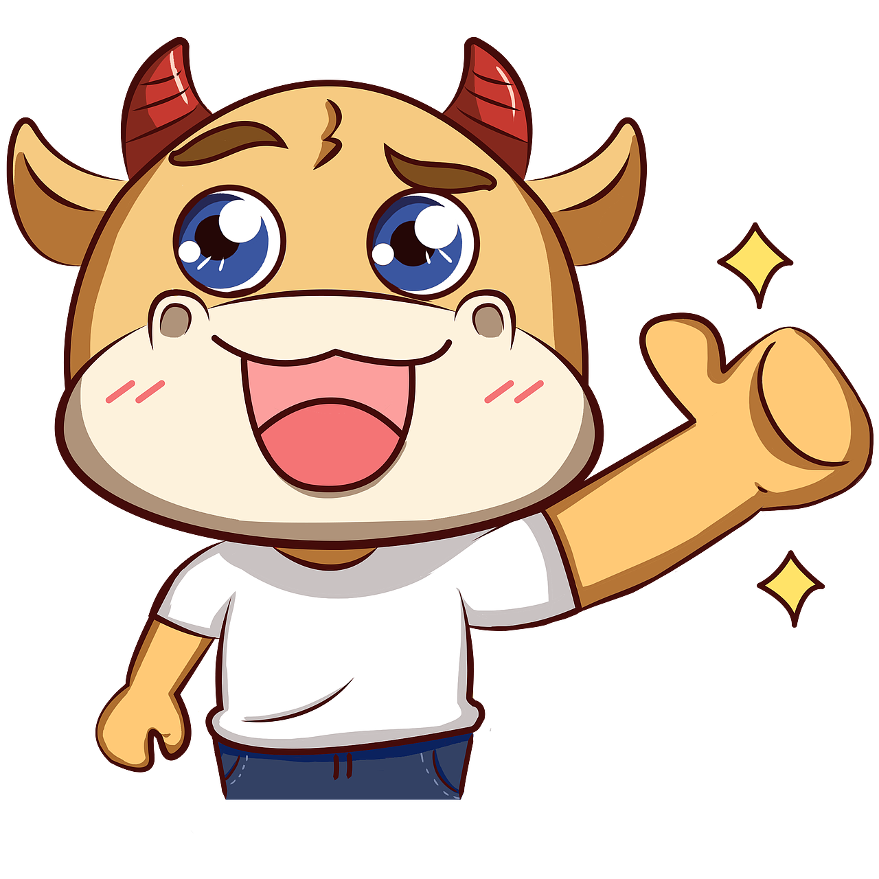 牛ip形象设定+表情包_sunjoan-站酷ZCOOL