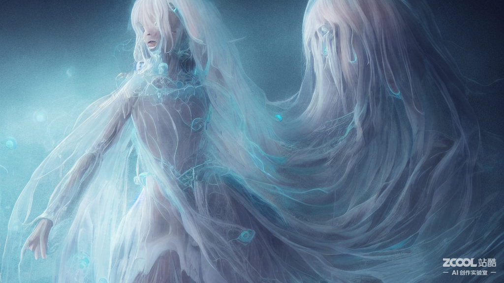 #AI创作实验室#深海少女长裙鬼影_画什么画不画了-站酷ZCOOL