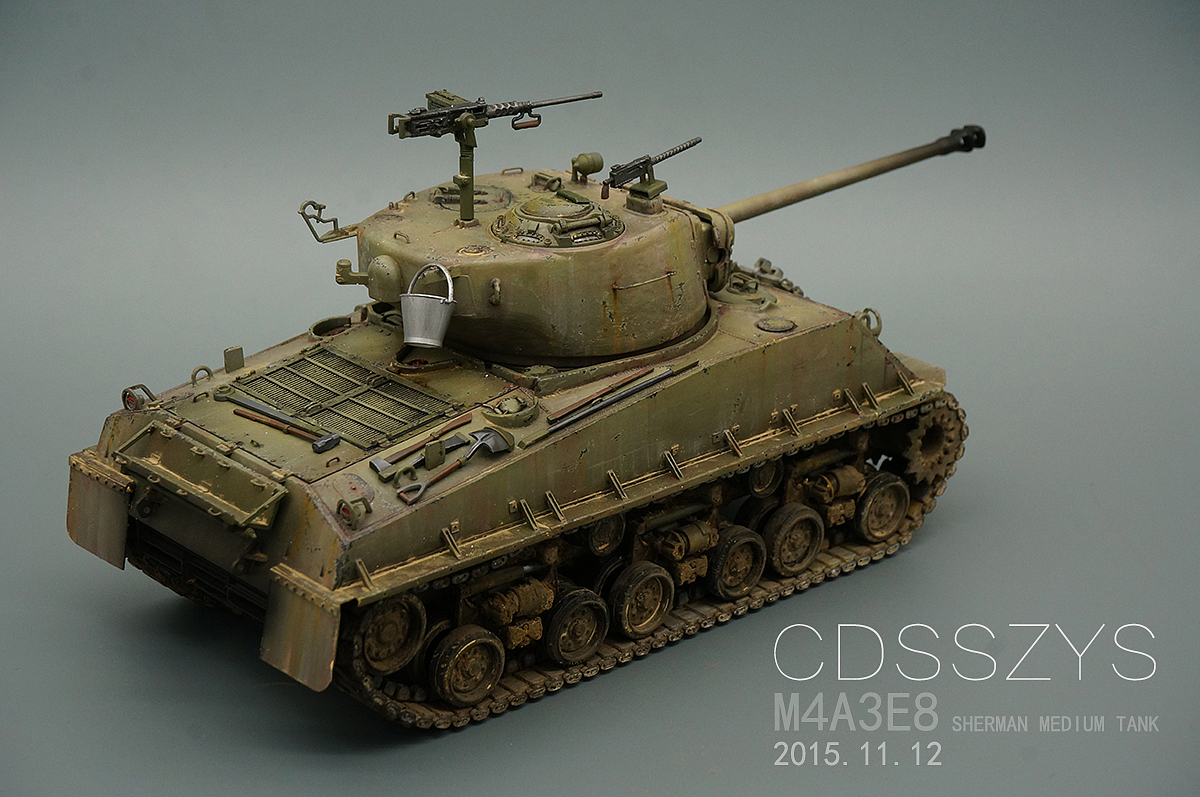 美军二战m4系类中型坦克 M4A3E8型_cdsszys-站酷ZCOOL