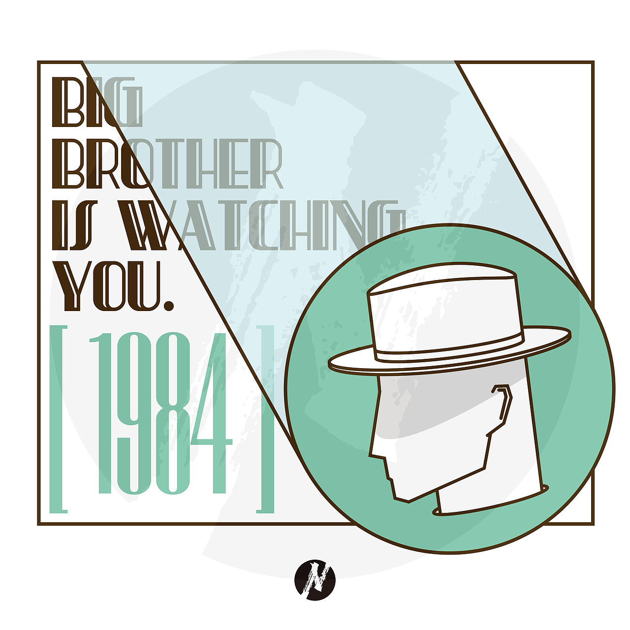 【习作】1984 老大哥正在注视着你_NarsuStudio-站酷ZCOOL