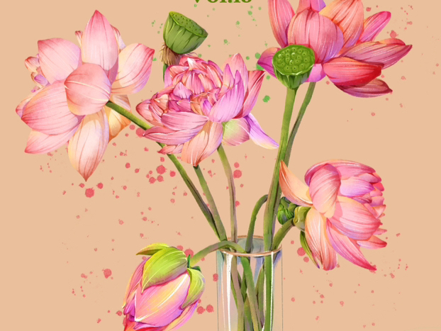 iPad插画｜荷花_偶是煎bingo子-站酷ZCOOL