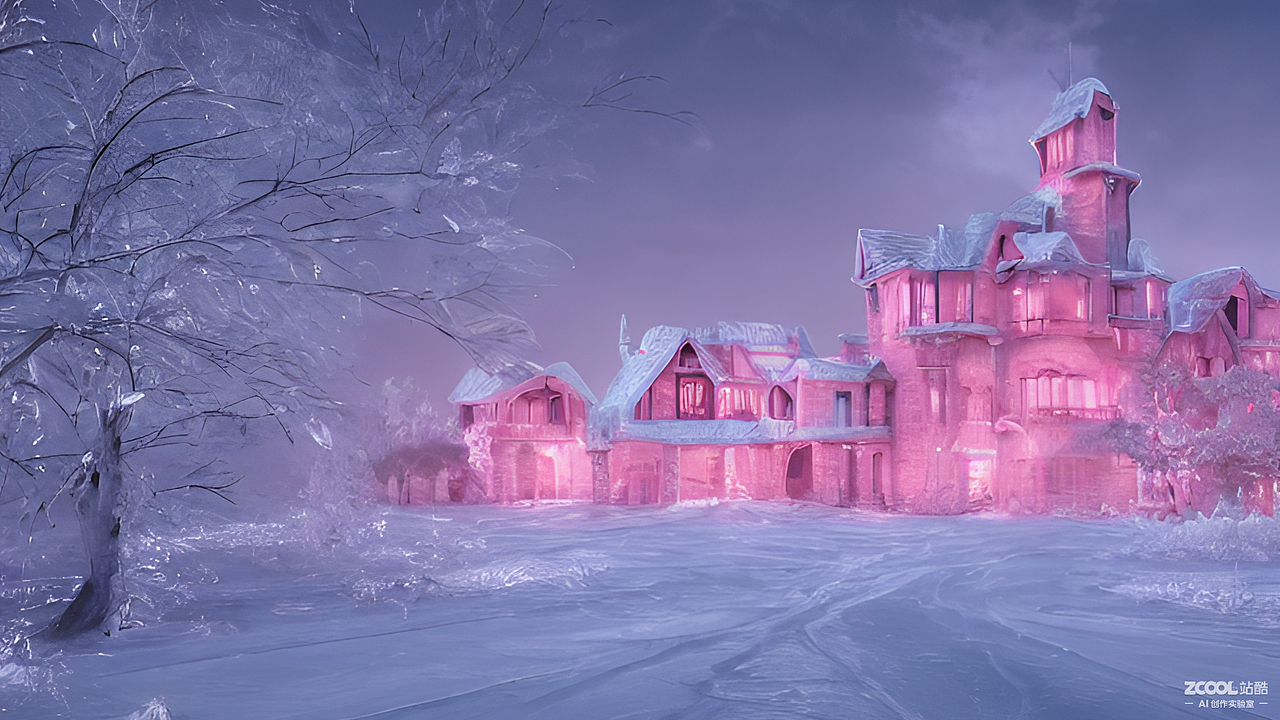 #AI创作实验室#冰雪景观_叮叮当当猫QAQ-站酷ZCOOL