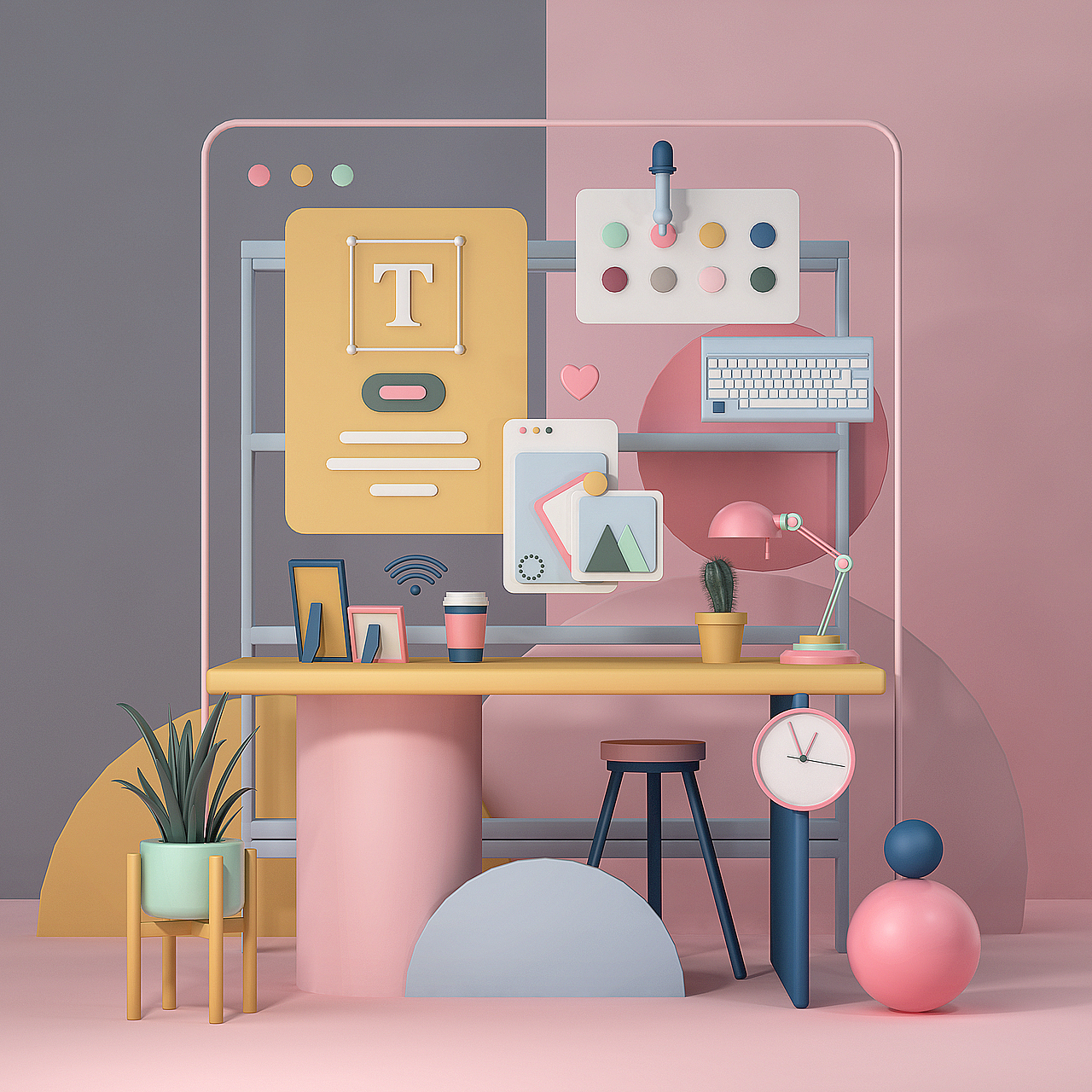 C4D部分作业练习汇总_易安南思-站酷ZCOOL