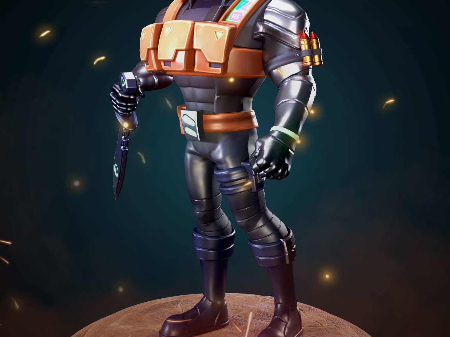 战士-欧美卡通PBR_02_麦浪哥-站酷ZCOOL