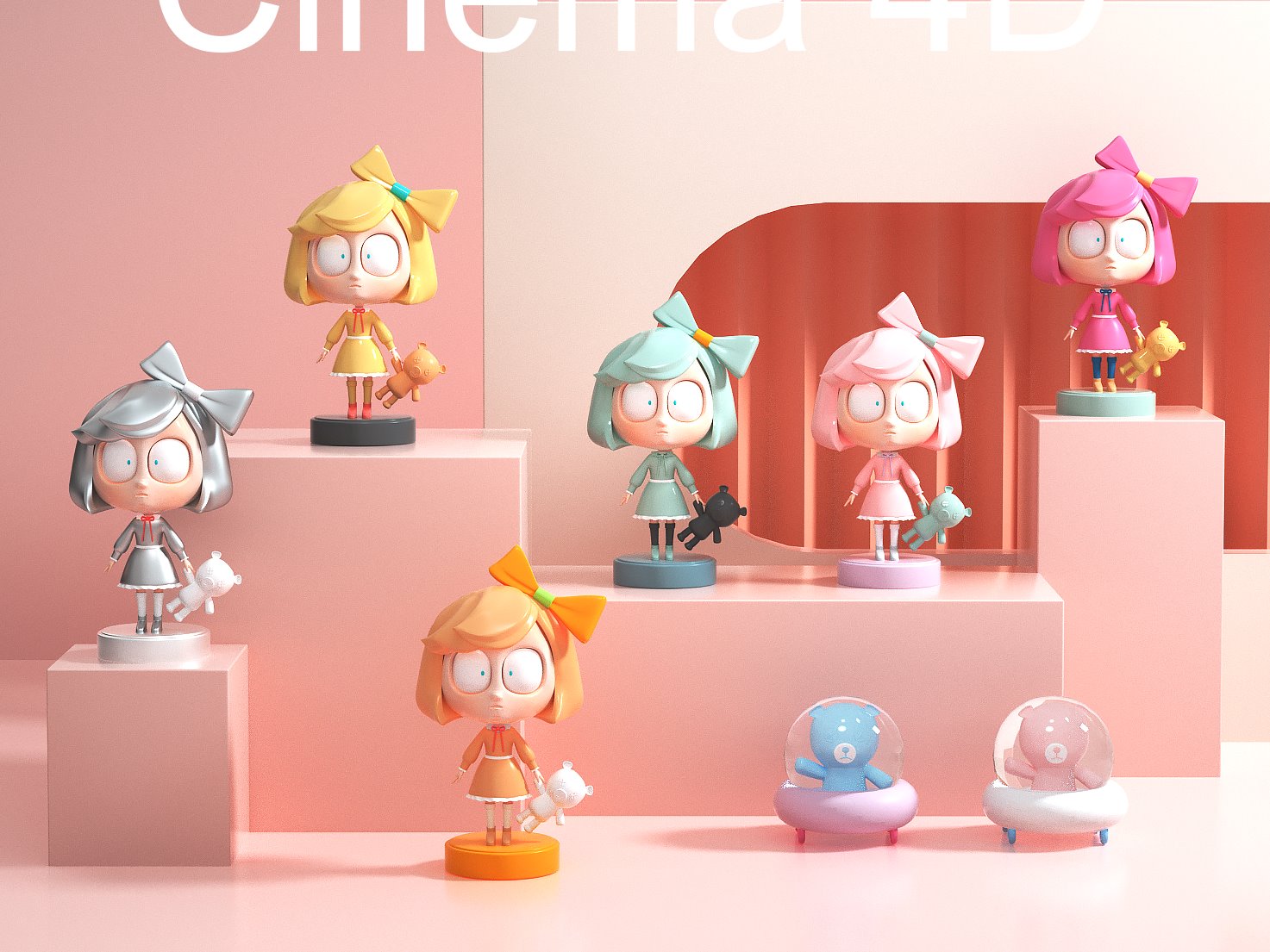 人物场景搭配Cinema 4D周作品3_雅不言丶寺-站酷ZCOOL