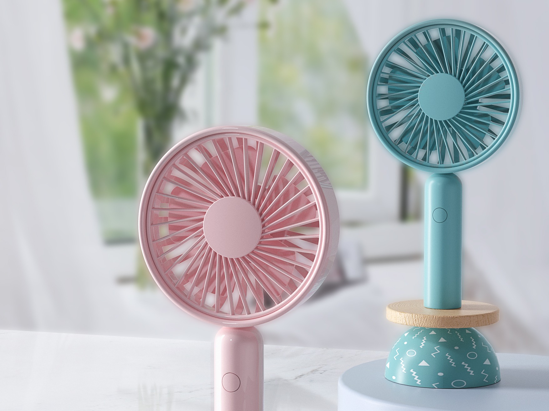 迷你电风扇+蓝牙耳机详情页_蓝溪LANXI-站酷ZCOOL