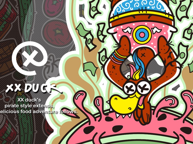 XX鸭-美食系列插画_XX鸭-站酷ZCOOL