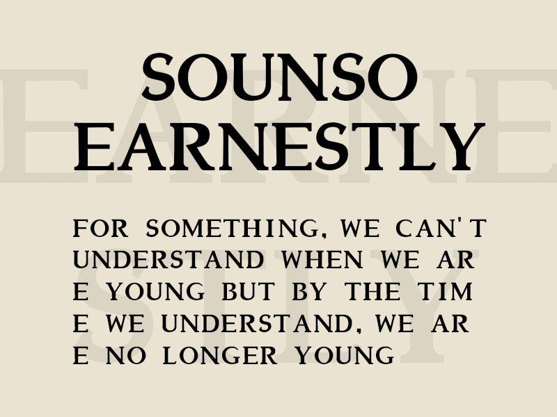 A005-Sounso Earnestly_上首字库11-站酷ZCOOL