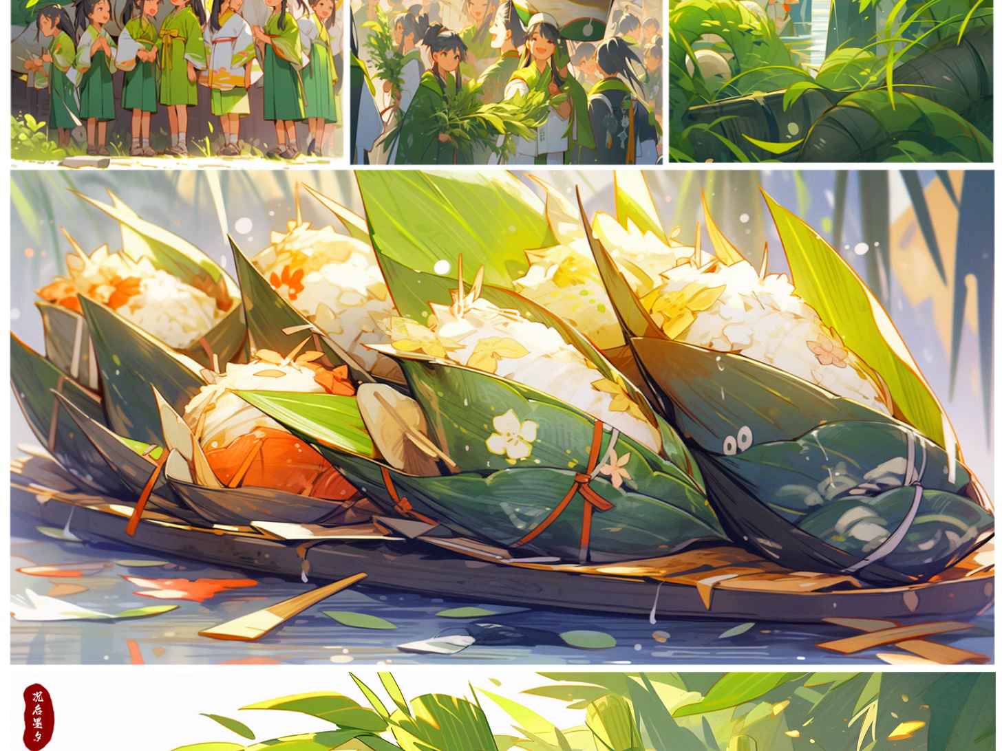 AI绘画MJ niji5（端午节）_花小婳-站酷ZCOOL