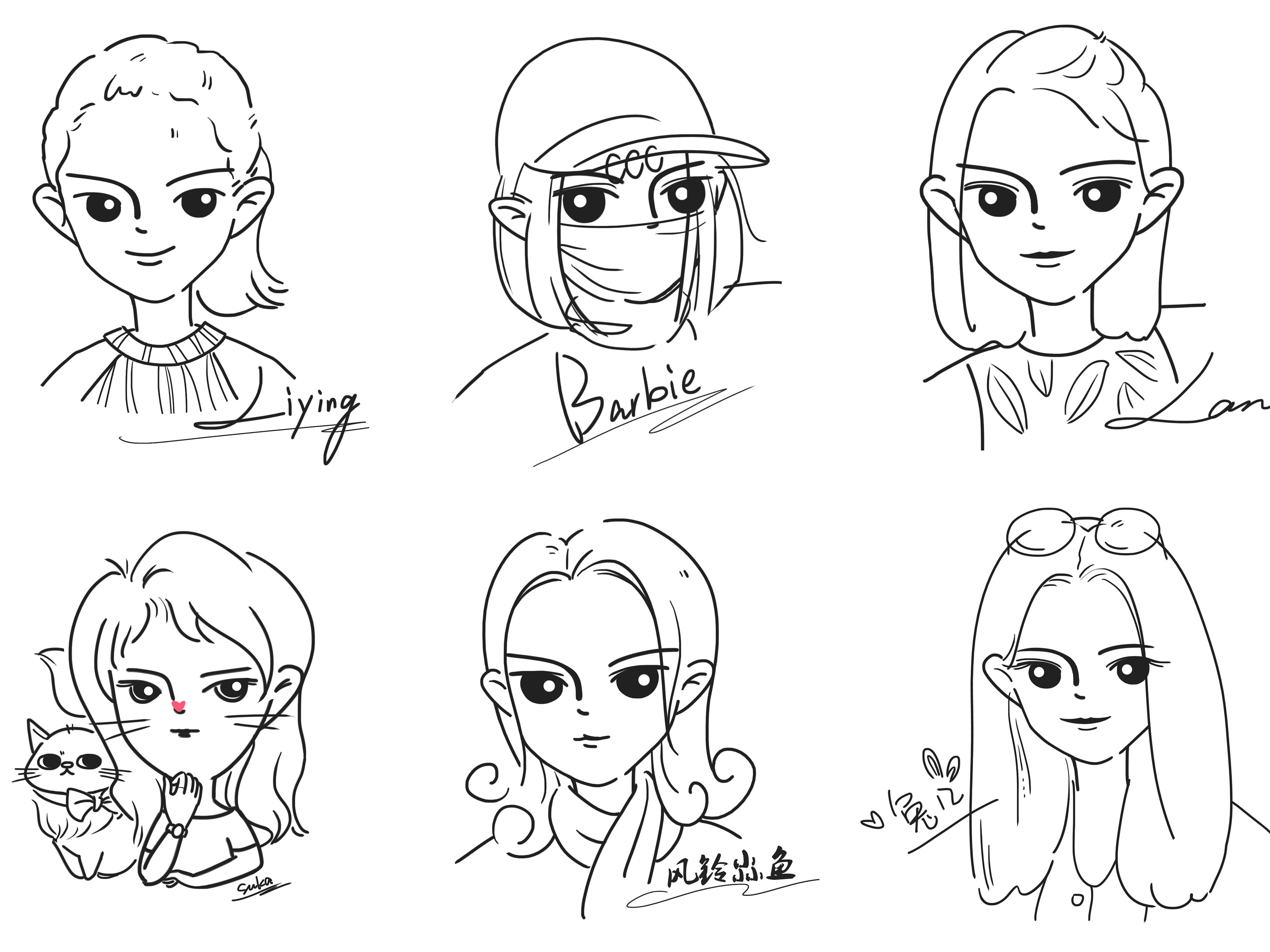 线性小头像_TENG了个喵-站酷ZCOOL