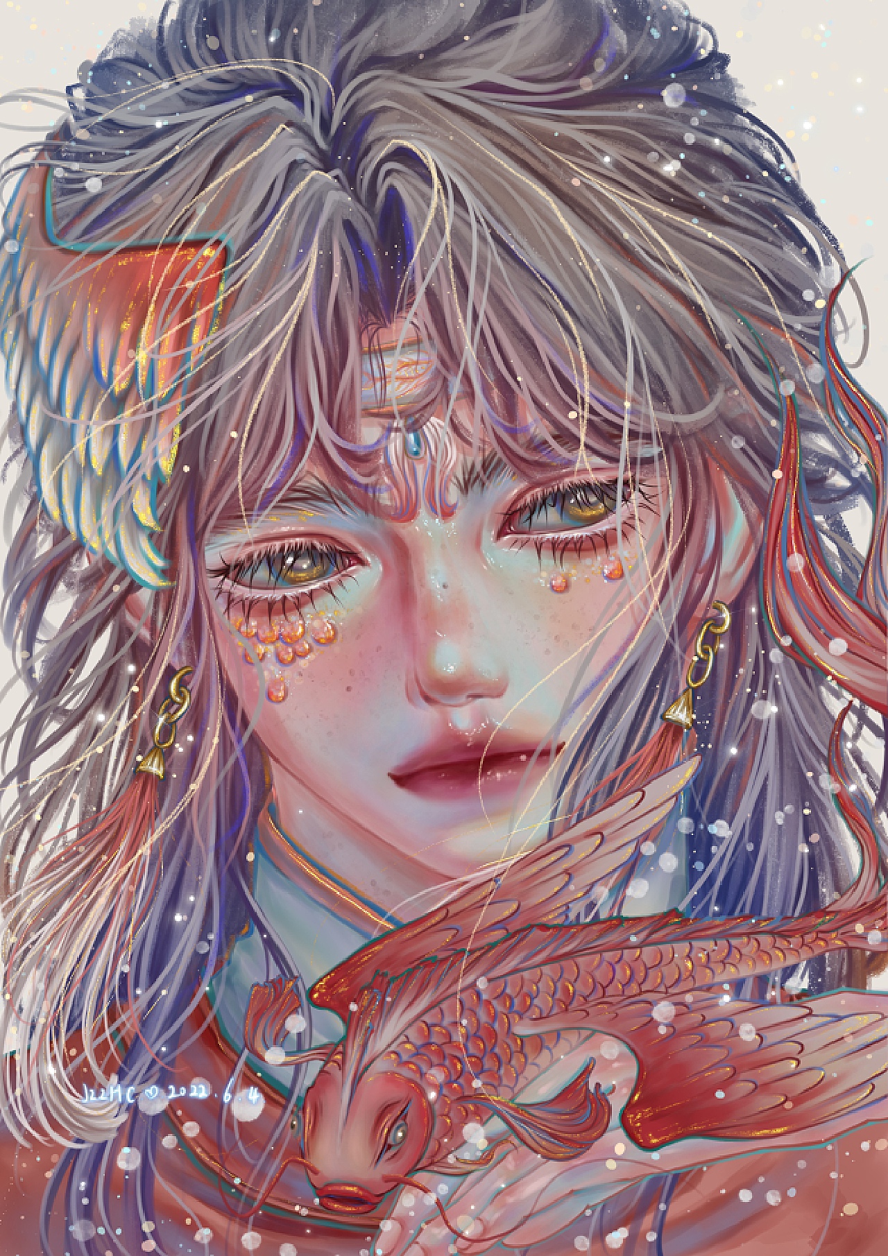 文鳐鱼拟人illustrationwriting Exercises橘子最好吃喽original作品 站酷zcool