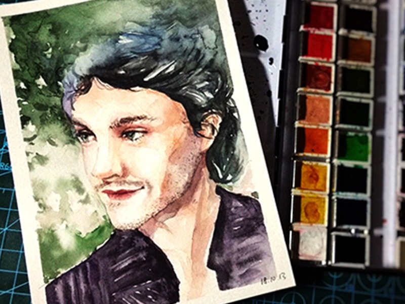 Hugh Dancy水彩小练_楚子chuz-站酷ZCOOL