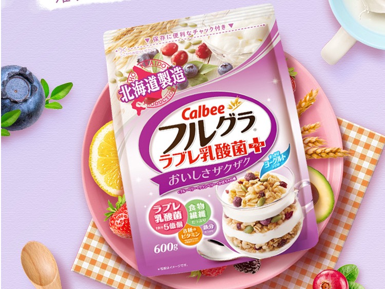 calbee卡乐比燕麦片-乳酸菌风味-详情页_要减肥的莹子-站酷ZCOOL