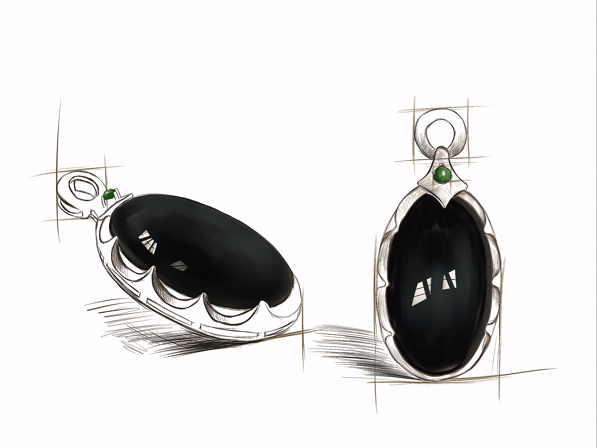 珠宝手绘_一疯子一-站酷ZCOOL