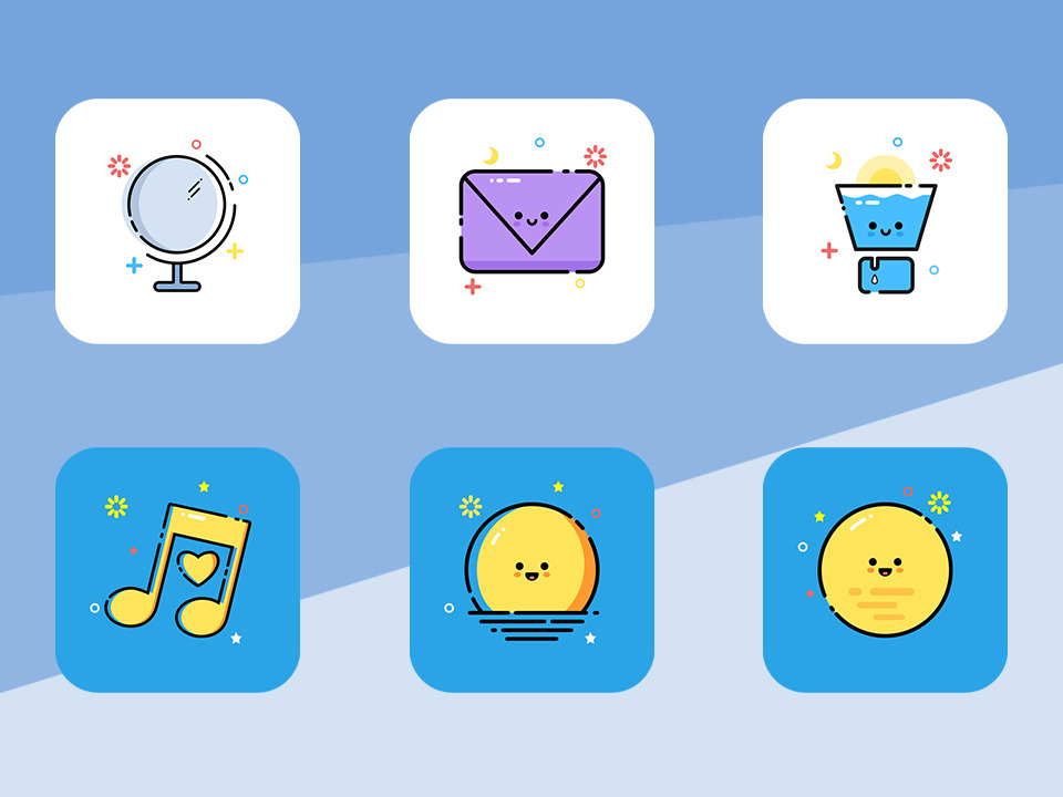 ICONS,MBE STYLE._丰香也-站酷ZCOOL