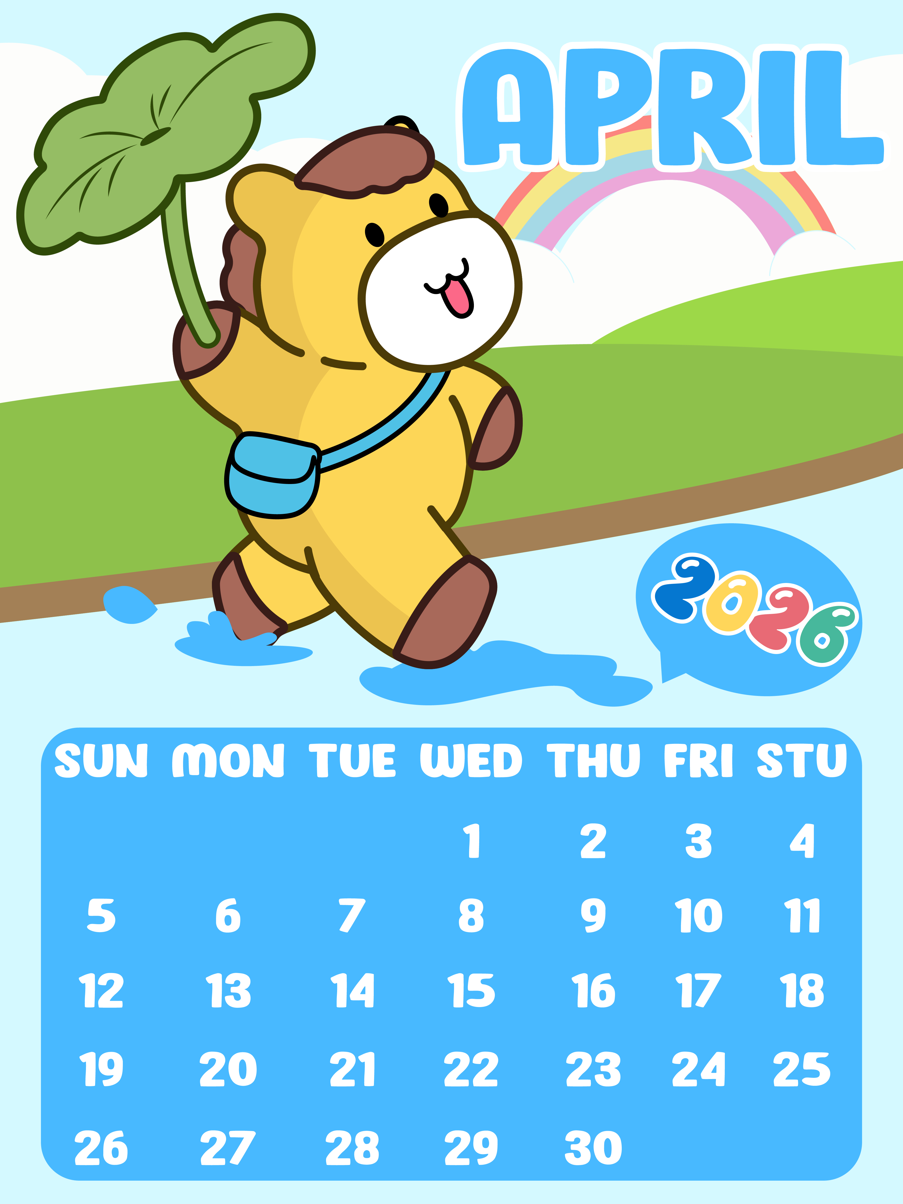 ip延展2026🐴年日历四月_1ddd-站酷ZCOOL