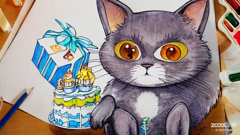#AI创作实验室#一只大眼睛的兔子要过生日了_米饭殿下-站酷ZCOOL