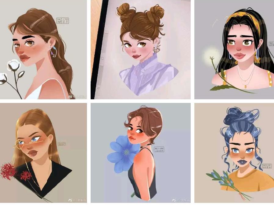 欧美头像九宫图_YALI鸭梨-站酷ZCOOL