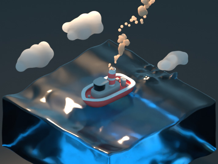 C4D.10 漂流小船_烤羊肉串_Yang-站酷ZCOOL