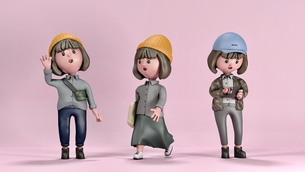 C4D人物建模 动作创作|三维|人物/生物|左木右木 - 原创作品 - 站酷 (ZCOOL)