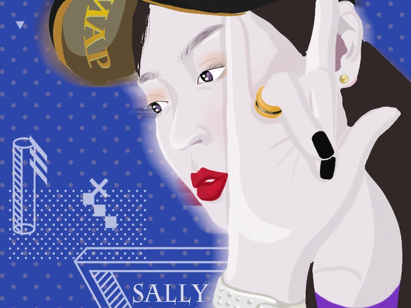 波普风手绘人像（一）_sally_w128-站酷ZCOOL