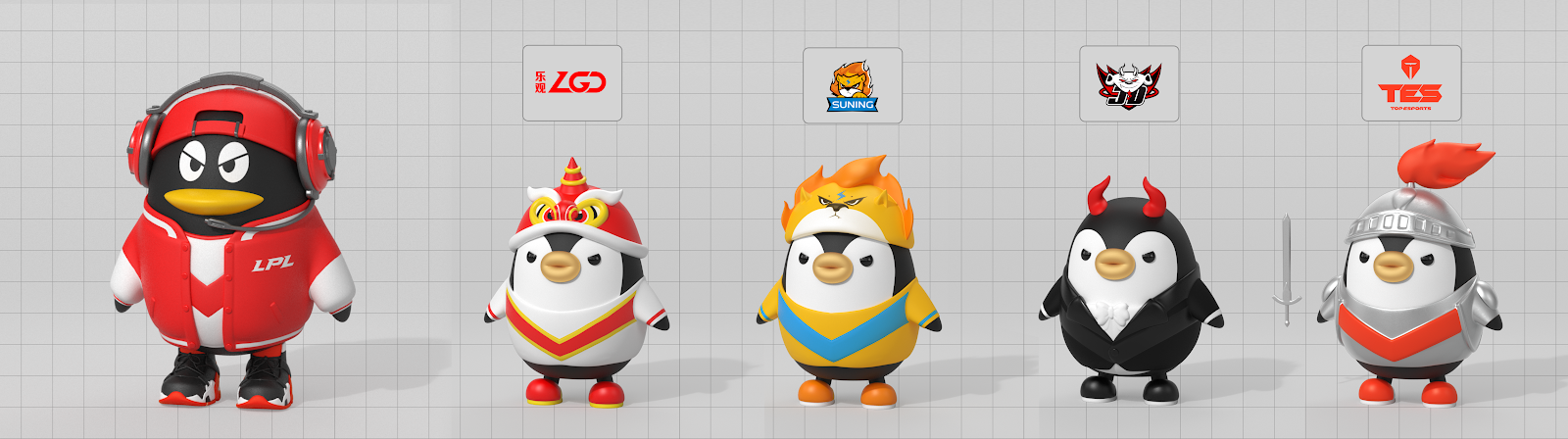 LPL x QQ x PUPU英雄联盟企鹅联名来袭_腾讯ISUX-站酷ZCOOL