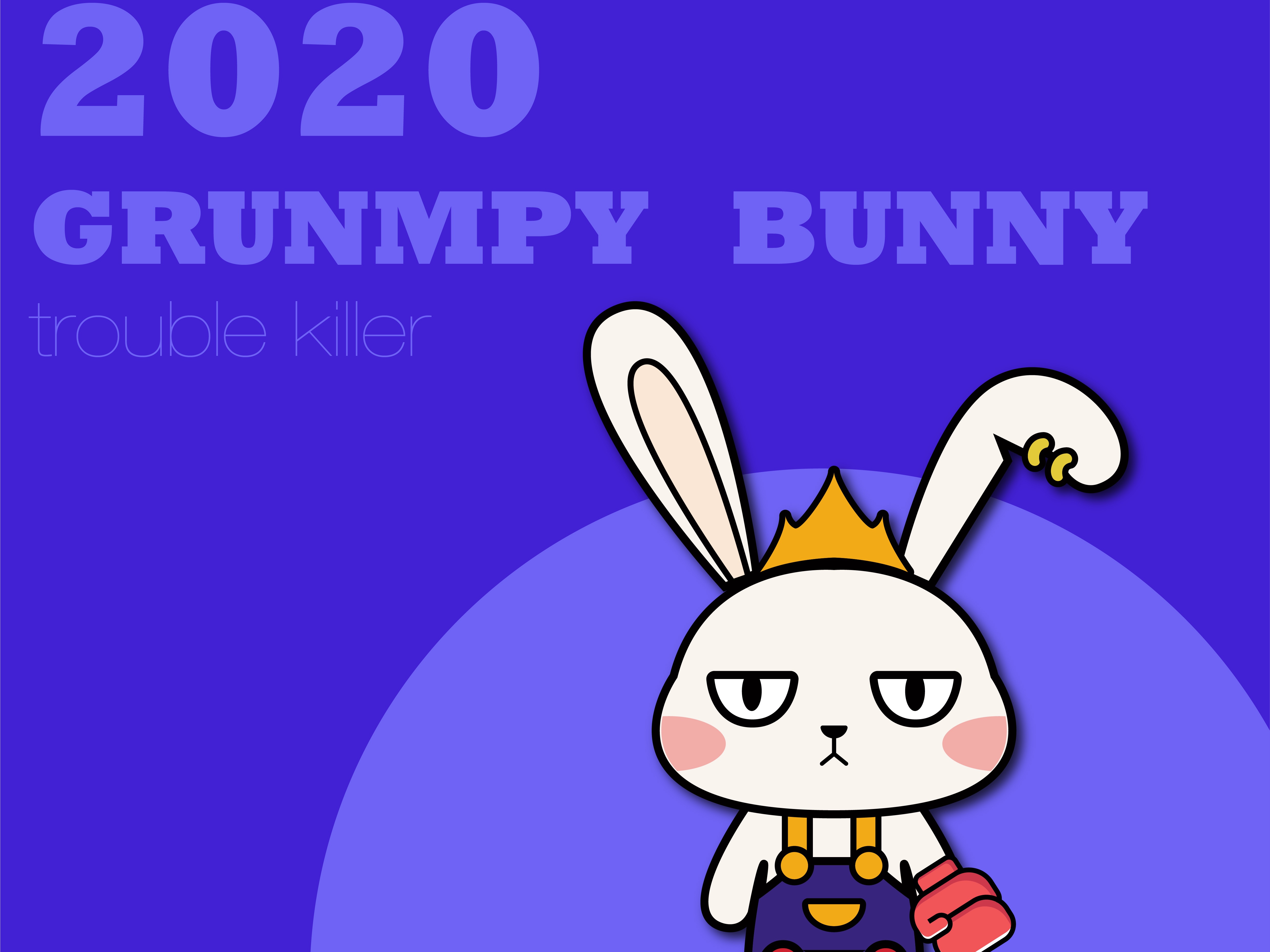 GRUNMPY BUNNY-IP形象_一颗牙花子-站酷ZCOOL